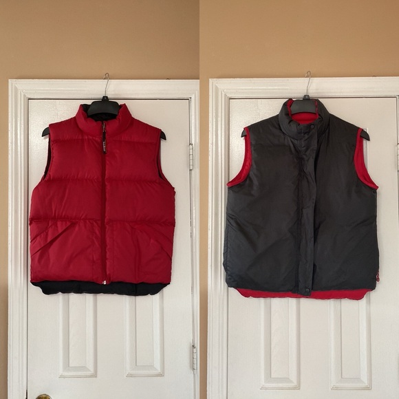L.L. Bean | Jackets & Coats | Ll Bean Back Red Reversible Puff Puffer ...